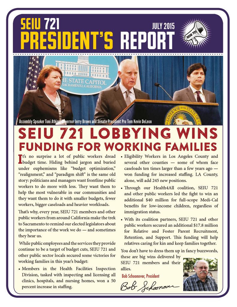 July 2015 - SEIU Local 721