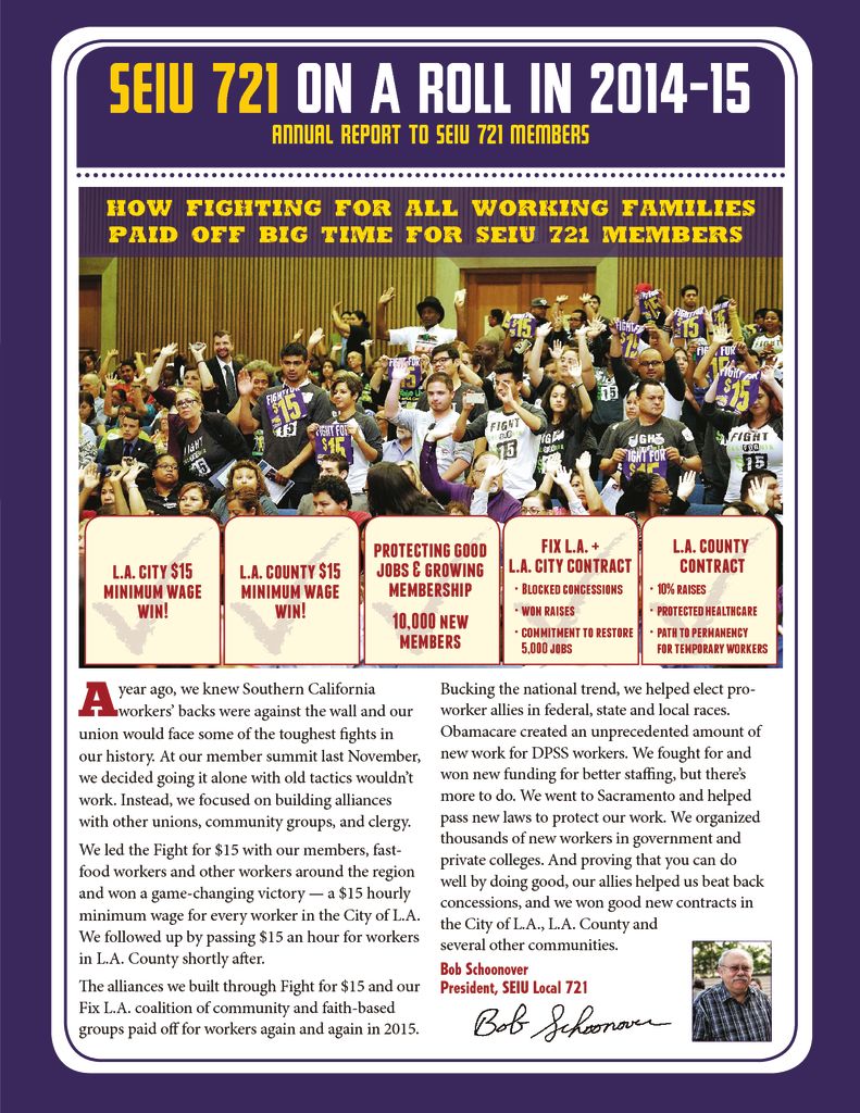 October 2015 - Annual Report - SEIU Local 721