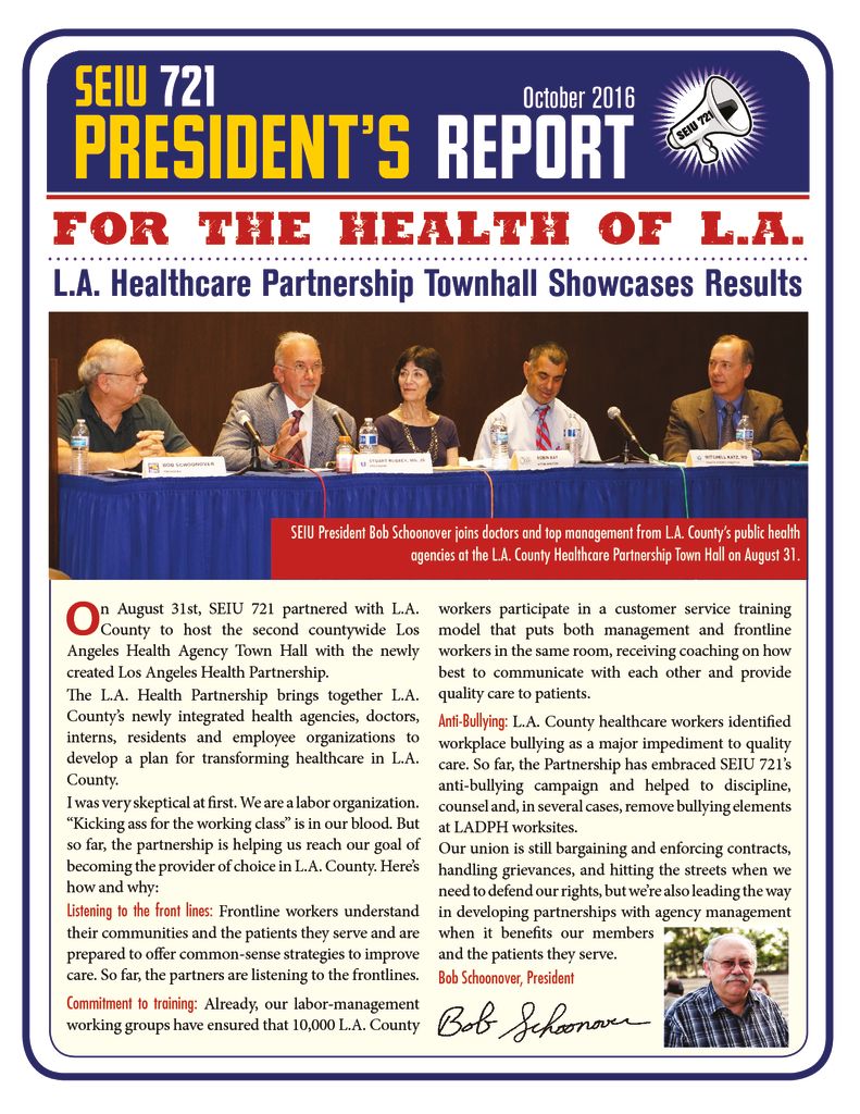 October 2016 - Annual Report - SEIU Local 721