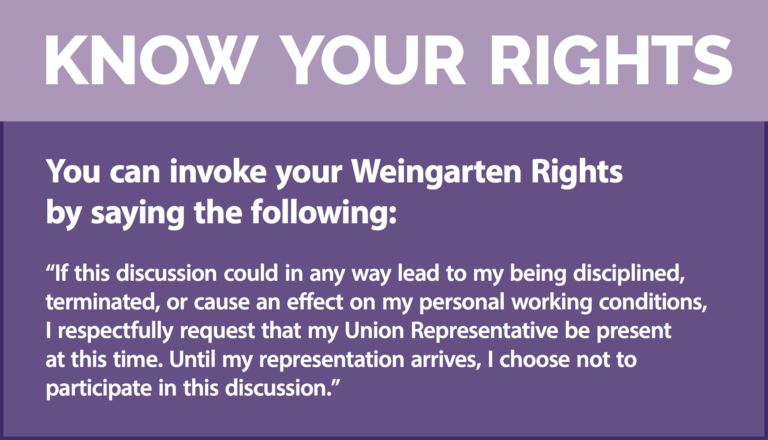 UNION 101: Weingarten Rights - SEIU Local 721