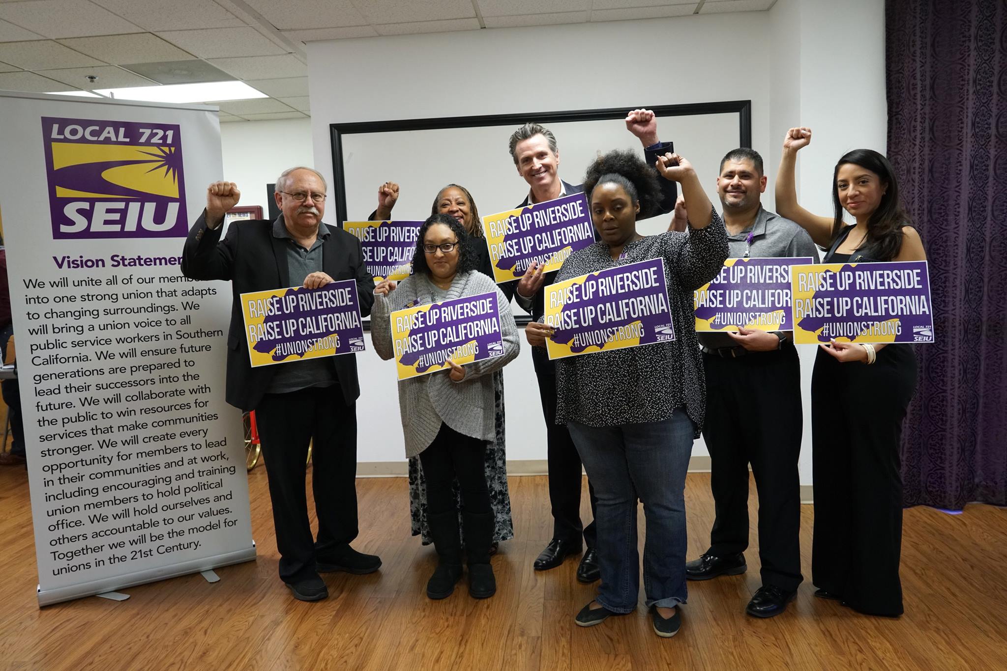 Lt. Gov. Newsom Hears Concerns of Riverside County Workers - SEIU Local 721