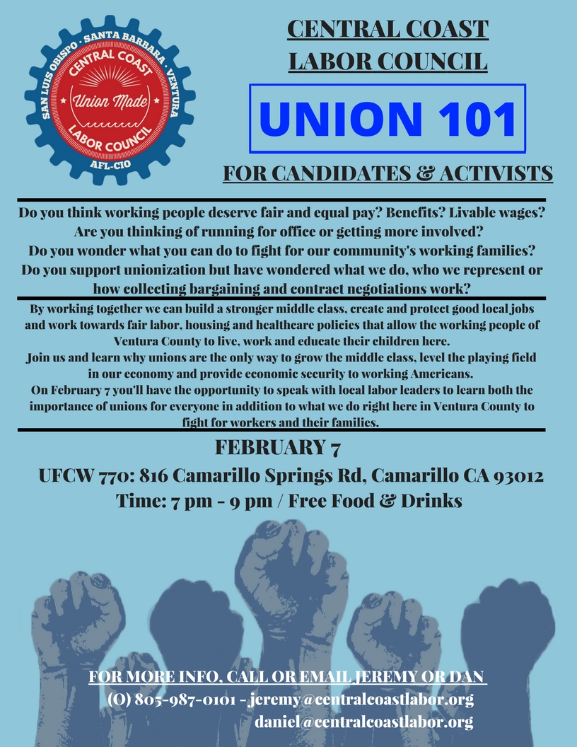 Central Coast Labor Council Union 101 for Candidates and Activists Feb ...
