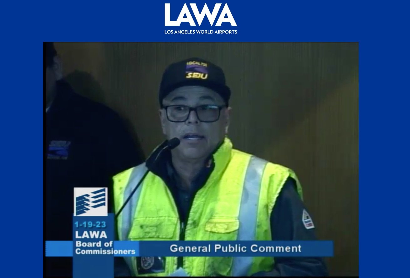 LAX Workers Stand Union Strong at the Board of Airport Commissioners ...